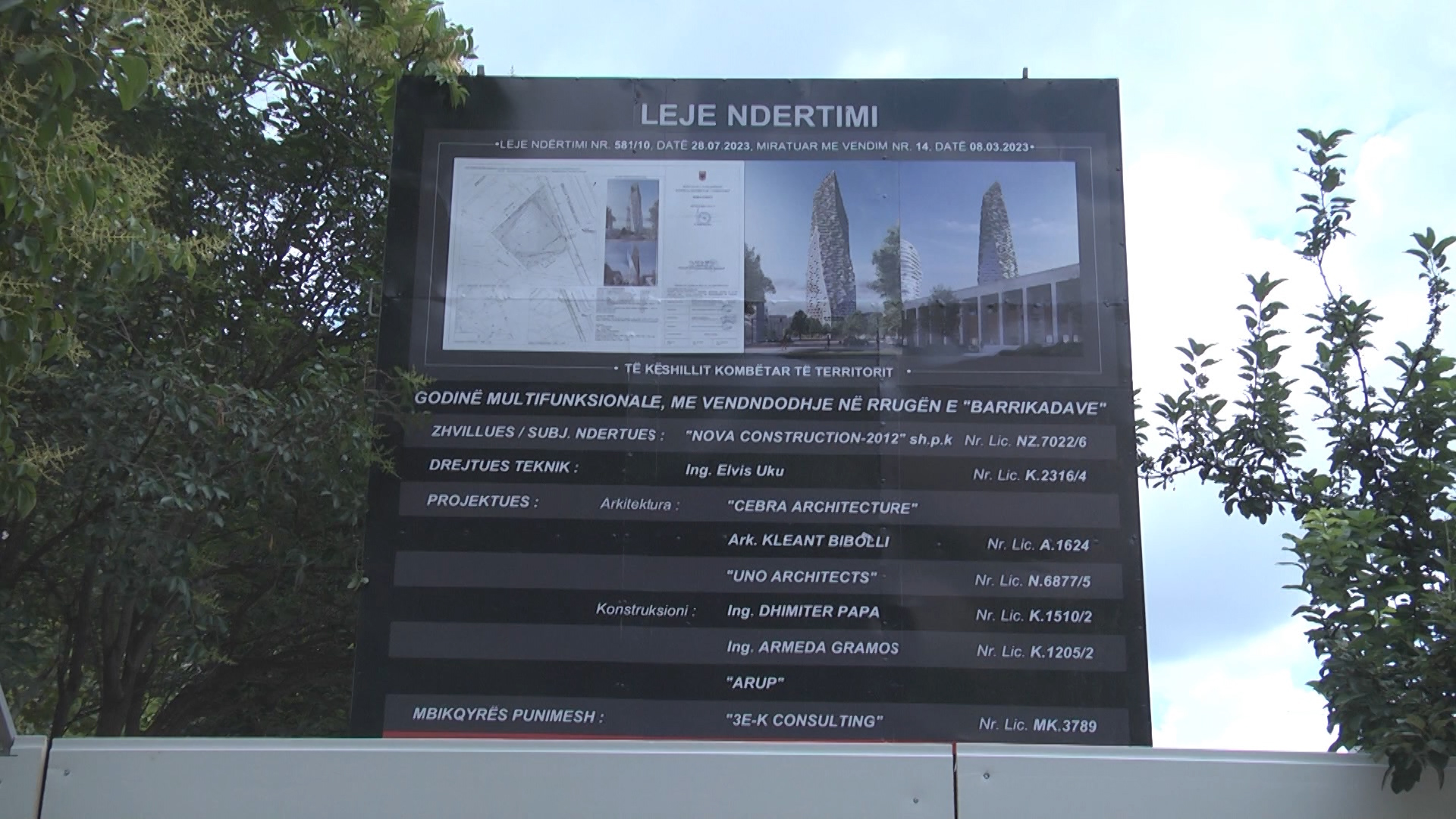 Kulla pas Teatrit të Operas po ndërtohet nga ‘Nova Construction 2012’ e ...